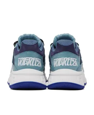 Versace Trigreca Leather Sneakers - Blue