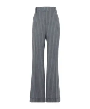 Brunello Cucinelli Pinstriped Wool Trousers