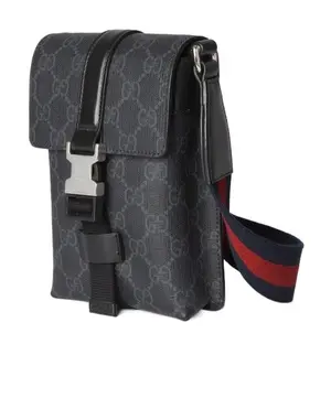 Gucci Monogrammed Buckle Detailed Clutch Bag