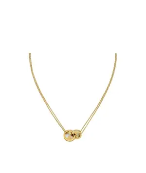 Gucci Blondie Double Chain Necklace With Intertwined G Pendants