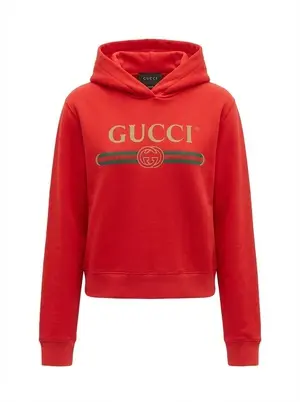 Gucci Cotton Jersey And Cashmere Sweatshirt With Double G Print