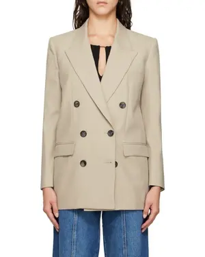 Isabel Marant Étoile Double Breasted Tailored Blazer - Nude