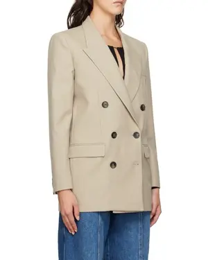 Isabel Marant Étoile Double Breasted Tailored Blazer - Nude