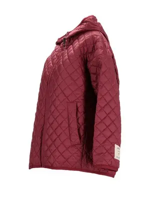 Max Mara Quilted Hooded Jacket - Red