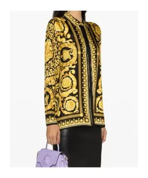 Versace Heritage Barocco-printed Long-sleeved Shirt - Multicolor