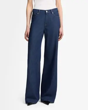 7 For All Mankind High-waisted Wide-leg Jeans - Blue