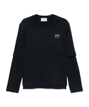 Ami Logo Printed Crewneck T-shirt