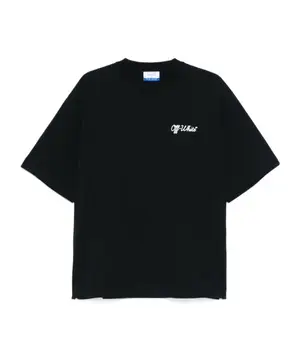 Off-White Script Crewneck Short-sleeved T-shirt - Black
