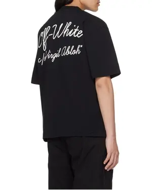 Off-White Script Crewneck Short-sleeved T-shirt - Black