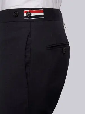Thom Browne Super 120s Twill Suit With Tie - Black