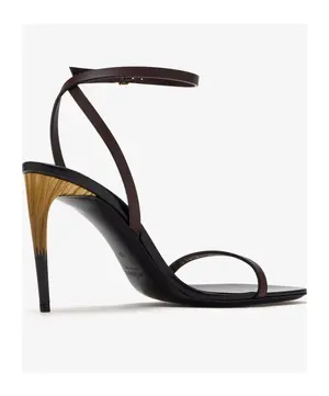Saint Laurent Ankle-strap Heeled Sandals - Brown