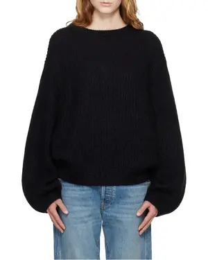 TOTEME Crewneck Ribbed Knit Pullover