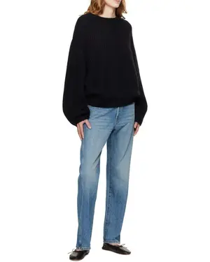 TOTEME Crewneck Ribbed Knit Pullover