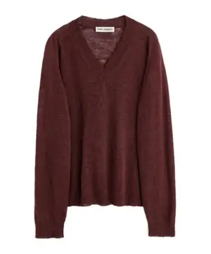 Our Legacy Rue V-neck Knitted Sweater - Red
