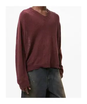 Our Legacy Rue V-neck Knitted Sweater - Red