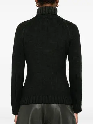BASERANGE High-neck Ribbed Sweater