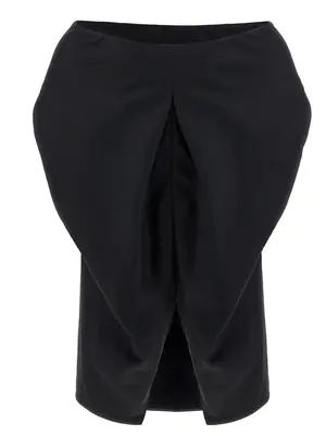 THE ROW Draped Wide-neck Blouse