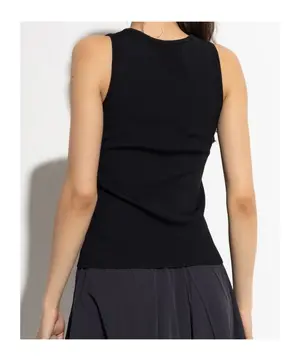 Balenciaga Bb Logo Tank Top - Black