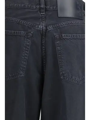 HAIKURE Logo Patch Straight-leg Jeans - Black