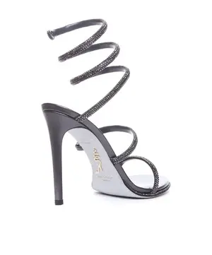 Rene Caovilla Embellished High Heel Sandals - Gray