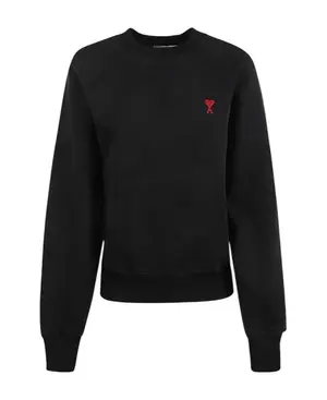 AMI Paris Crew Neck Sweatshirt With Embroidered Logo