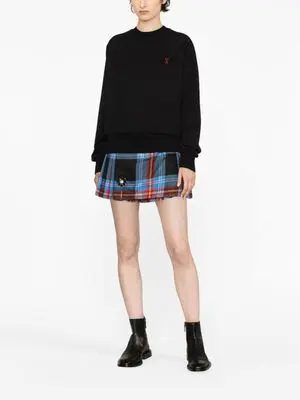 AMI Paris Crew Neck Sweatshirt With Embroidered Logo