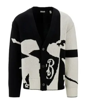 Burberry Color Block Monogram Cardigan