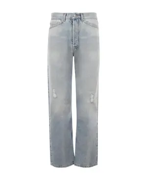 Palm Angels Distressed Loose-fit Jeans - Gray