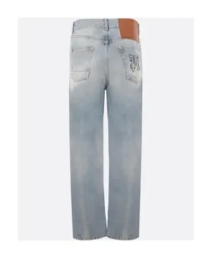 Palm Angels Distressed Loose-fit Jeans - Gray