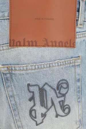 Palm Angels Distressed Loose-fit Jeans - Gray