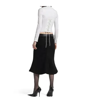 Balenciaga Godet Midi Skirt