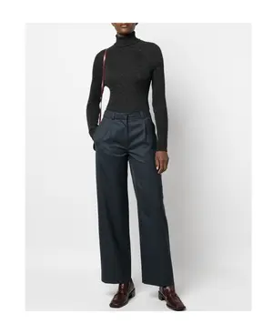 LOW CLASSIC Straight-leg Tailored Trousers - Black