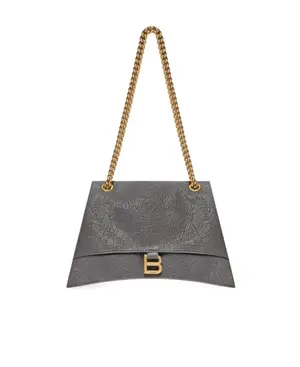 Balenciaga Crush Medium Chain Shoulder Bag - Gray