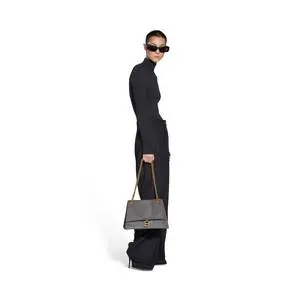Balenciaga Crush Medium Chain Shoulder Bag - Gray