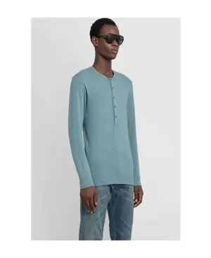 TOM FORD Button-up Long-sleeve T-shirt