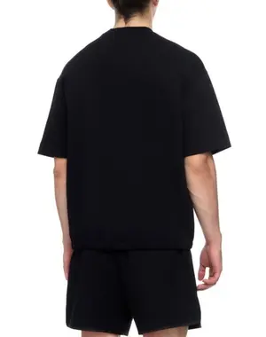 Emporio Armani Logo-embroidered Cotton Blend T-shirt