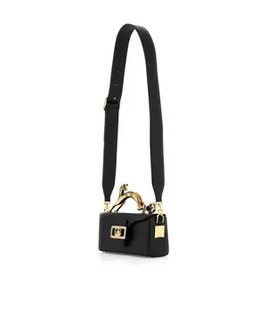 LANVIN Logo Plaque Foldover Top Crossbody Bag