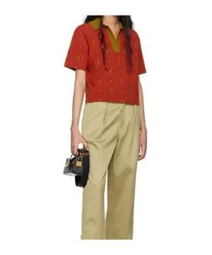 LANVIN Logo Plaque Foldover Top Crossbody Bag