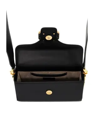 LANVIN Logo Plaque Foldover Top Crossbody Bag