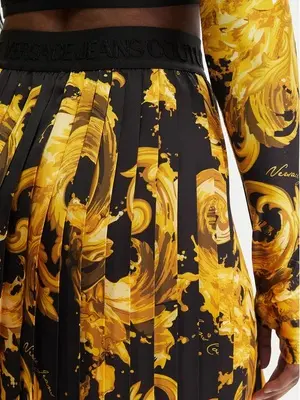 Versace Barocco Pleated Mini Skirt