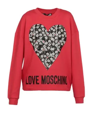 Moschino Heart Logo Sweatshirt - Red