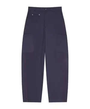 Givenchy Paris Signature Embroidered Cargo Jeans - Navy Blue