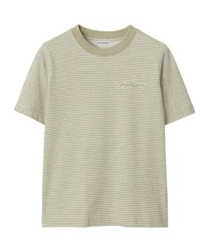 Burberry Striped T-shirt With Chest Logo