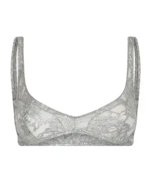 Attico Lace Bra - Silver