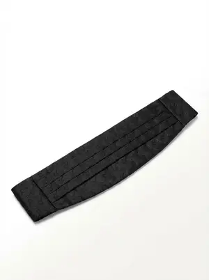 Gucci Horsebit-print Jacquard Cummerbund - Black