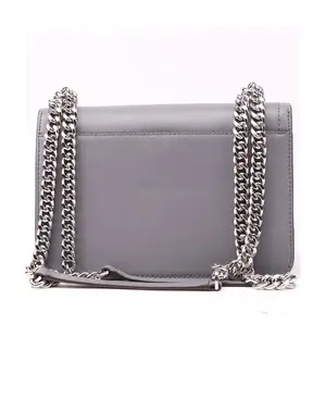 Michael Kors Logo Leather Crossbody Bag - Gray