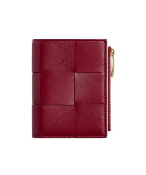 Bottega Veneta Cassette Small Bi-fold Wallet - Red