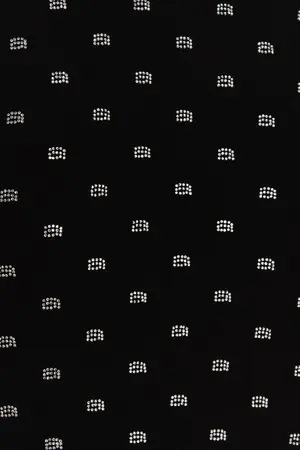 Alexander Wang Logo Rhinestone Long Sleeve Top