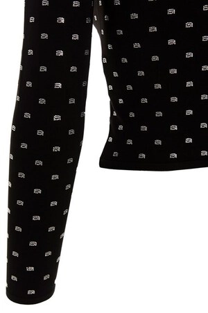 Alexander Wang Logo Rhinestone Long Sleeve Top