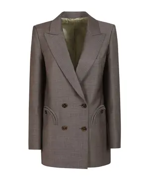 BLAZÉ MILANO Aile Everyday Double-breasted Blazer - Brown